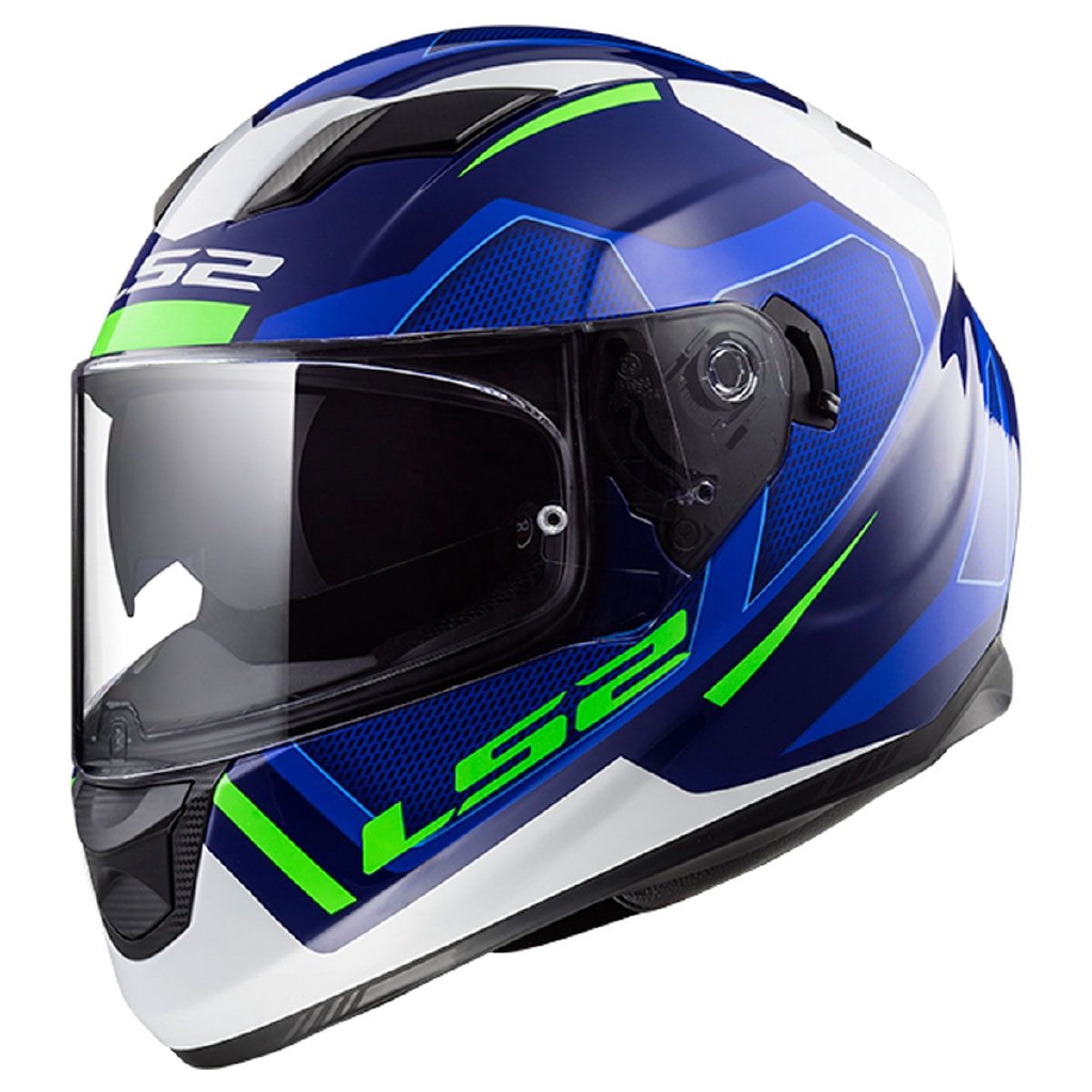 LS2 FF320 Stream Exis Black White Blue | Shopee Malaysia