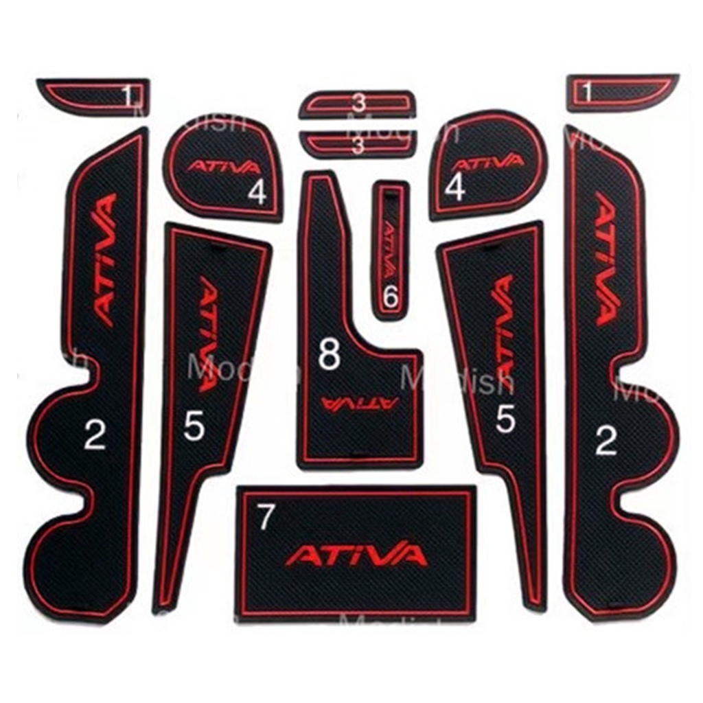 Modish Perodua Ativa Interior Slot Mat Gate Slot Pad Anti Slip Mat Non ...