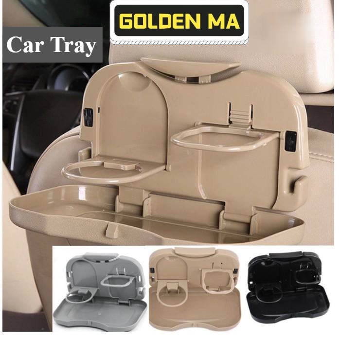 Folding Auto Cup Holder Car Back Seat Table Drink Food Tray Auto Travel ...