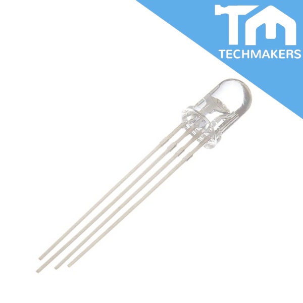 LED 5mm, 4-Pin RGB Green & Red & Blue Tri-Color Common Anode/ Cathode ...