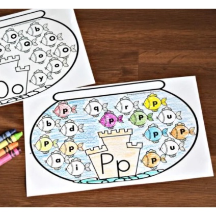 Fish Bowl Find the ABC with A-Z Letter Tracing Worksheet for Preschool ...