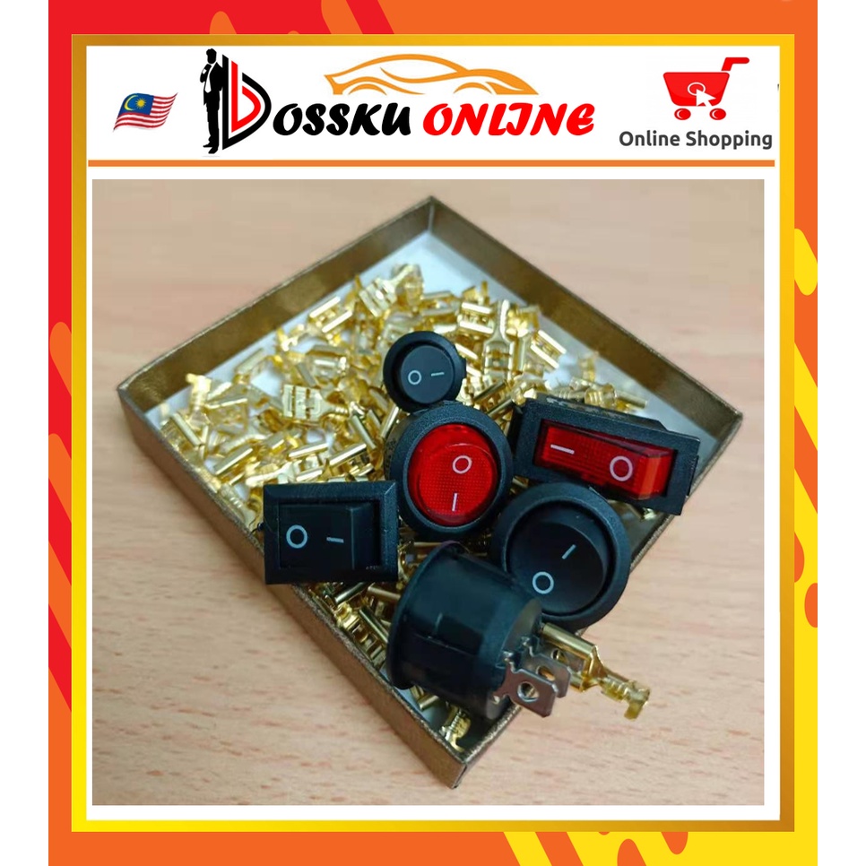Car Automotive Electrical Round On/Off Spst Switch 12v For Fog lamp led ...