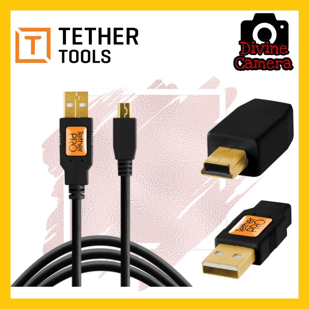 Tether Tools TetherPro USB 2.0 Type-A to 5-Pin Mini-USB Cable | Shopee ...