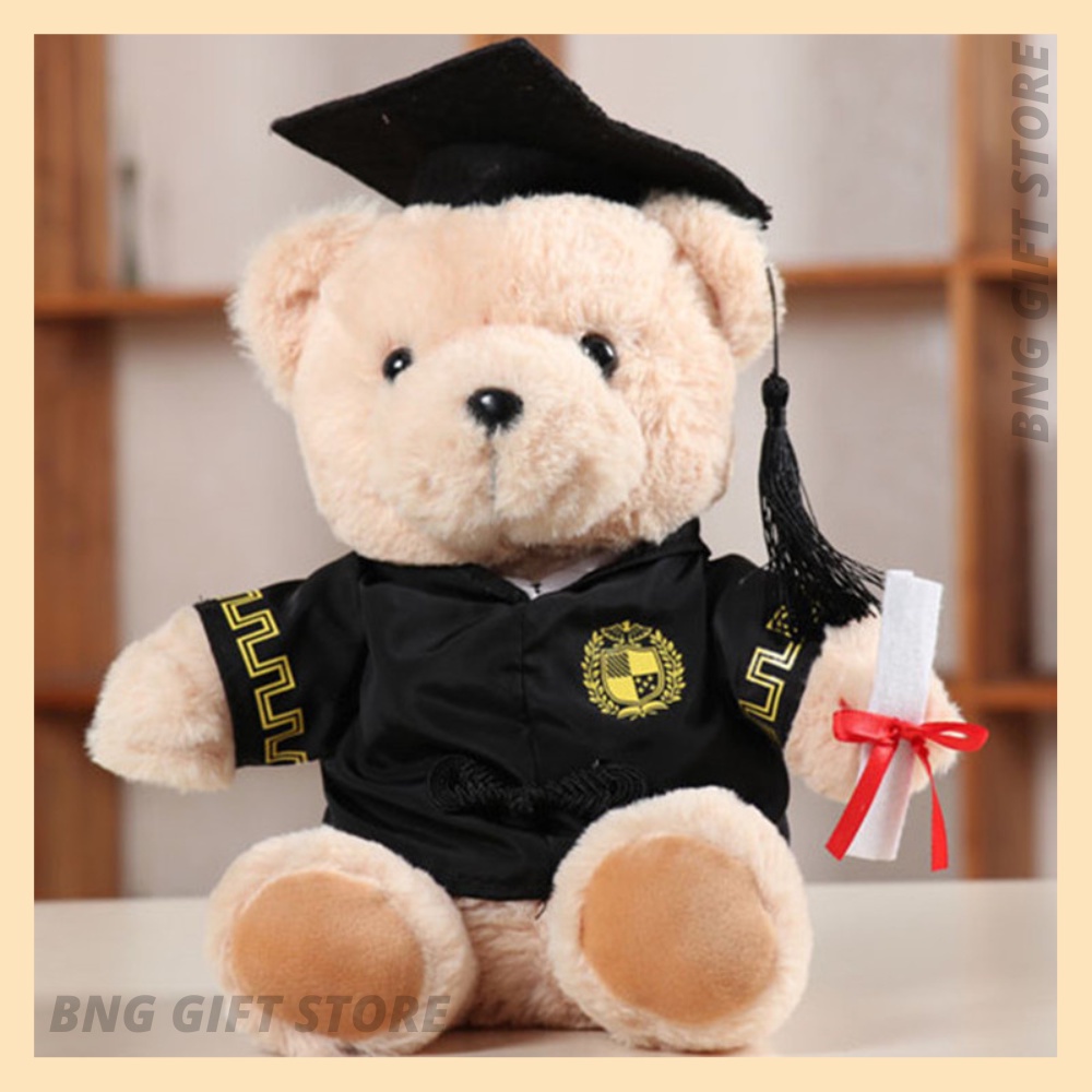 New Teddy Bear Convocation Bear Plush 25/35cm Graduation Patung Hiasan ...