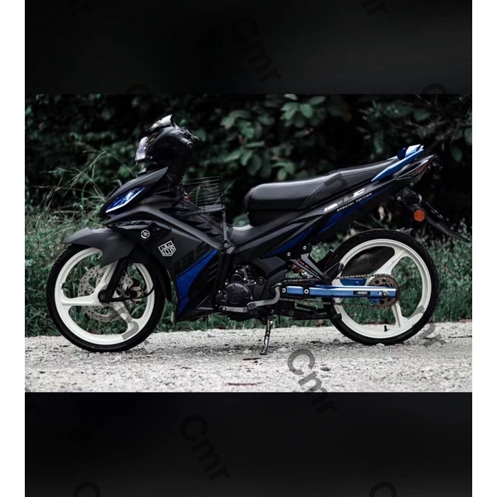 Hld cover set matt black lc135 v2-3-4-5-6-7 custom black blue | Shopee ...