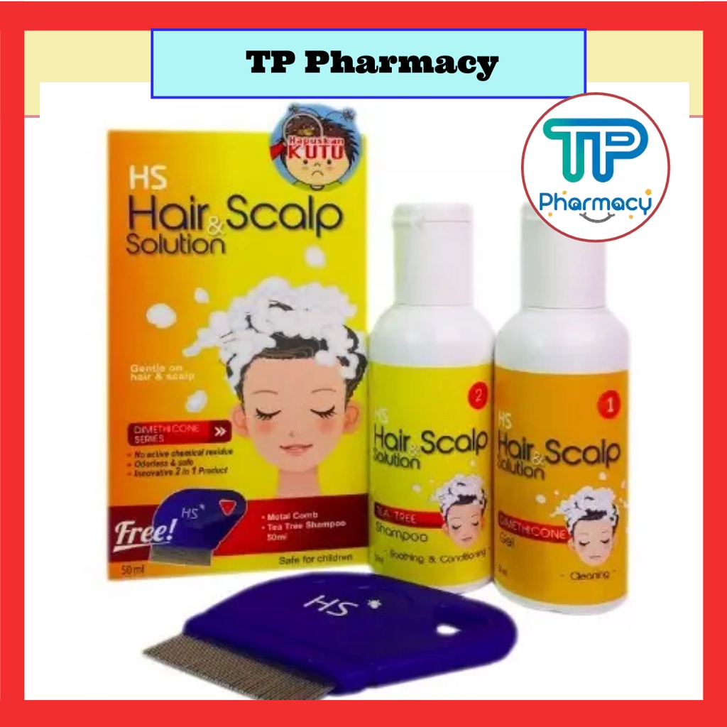 HS UBAT KUTU HAIR & SCALP SOLUTION 50ML FREE METAL COMB ( HEAD LICE ...