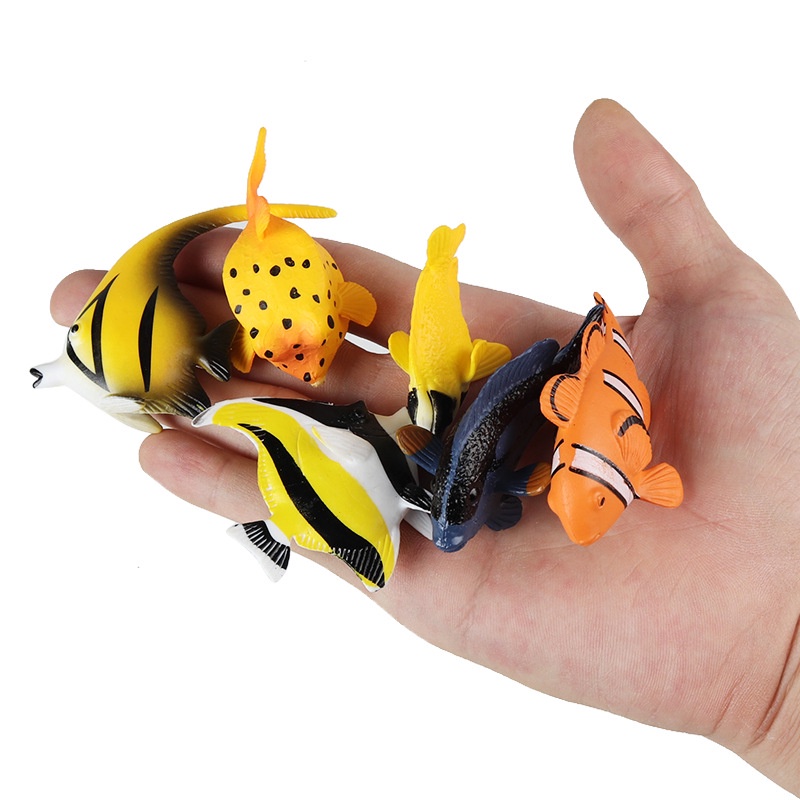 Ocean Tropical Fish Clown Fish Angelfish Set Model Kids Early Education ...