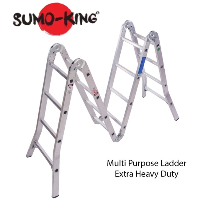 SUMO KING MP8 8 Steps 6Hinges Heavy Duty Multipurpose Ladder Tangga ...