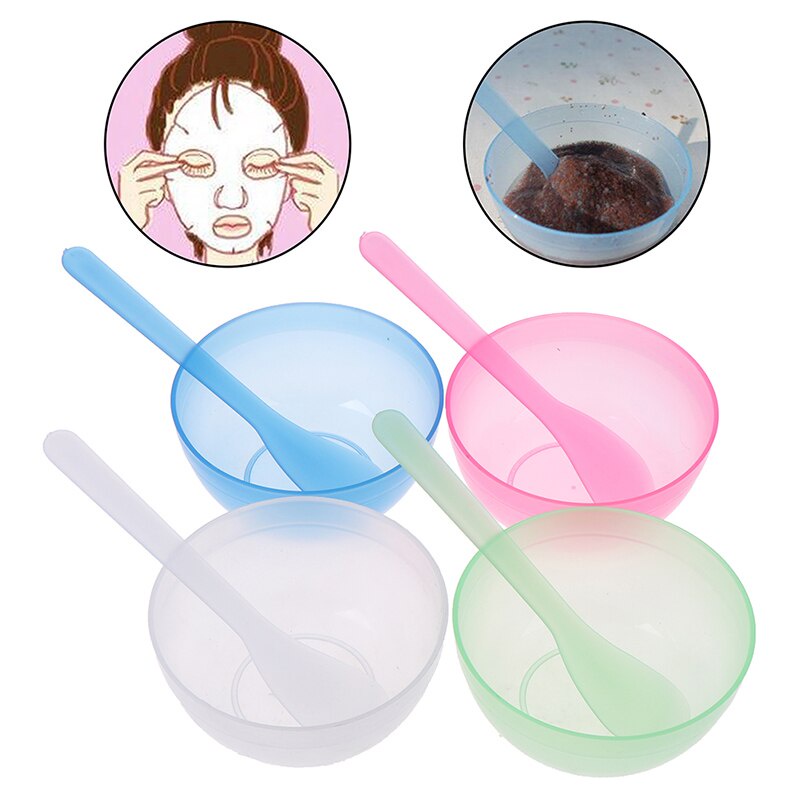 1 Set of Plastic Transparent Mask Bowl Mask Stick DIY Seaweed Mask Tool ...