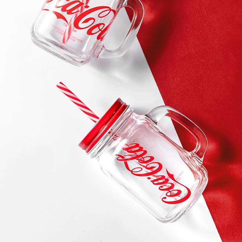MINISO Coca-Cola Straw Glass 500mL Female Portable Ins Personalized Cup ...