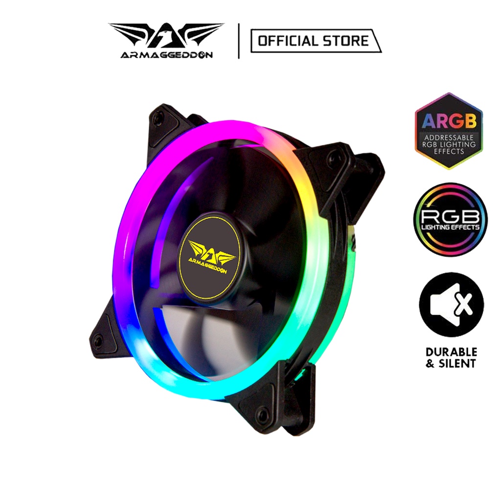 Armaggeddon Tessaraxx Dual Loop ARGB Fan (Double Ring) | Support Aurora ...