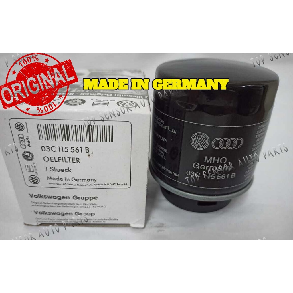 ORIGINAL MADE IN GERMANY AUDI VOLKWAGEN OIL FILTER AUDI A3, Q3, A6, TT ...