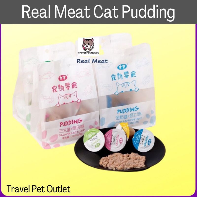 Cat Meat Goat Milk Pudding snack treat kucing makan Calcium Vitamin ...