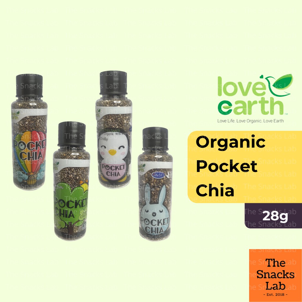 Love Earth Organic Pocket Chia 28g / Benih Chia Organik (1 Bottle ...