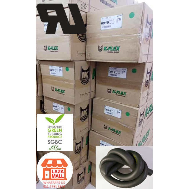 1 BOX K-FLEX Foam Heat Insulation Pipe Air Conditioner 3/4' 7/8' x 3/8 ...