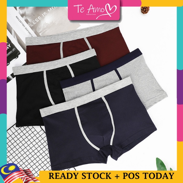 2XL - 6XL (30" - 44") Men's Underwear Boxer Seluar Dalam Cotton Underwear Plus Size Large Size ...