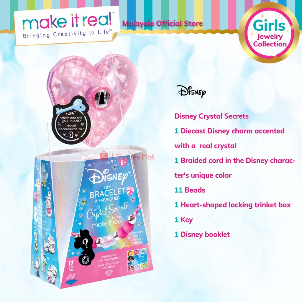 Make It Real Disney Crystal Secrets (4271) Girls Friendship Charm ...