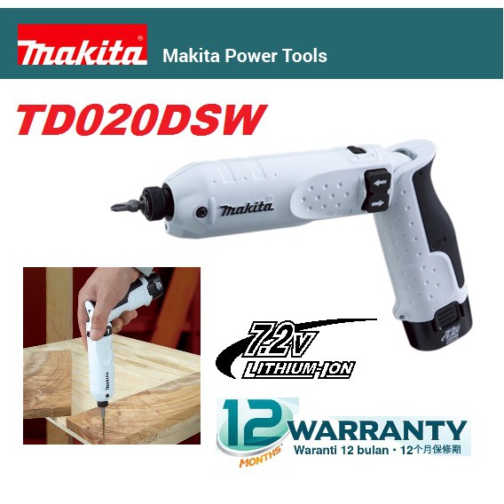 Makita 7.2V Cordless Impact Driver - TD020DSW | Shopee Malaysia