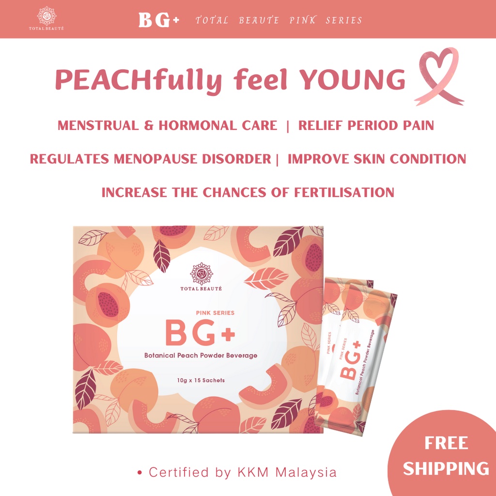 Total Beaute BG+ Peach Botanical Beverage Feminine health supplement ...