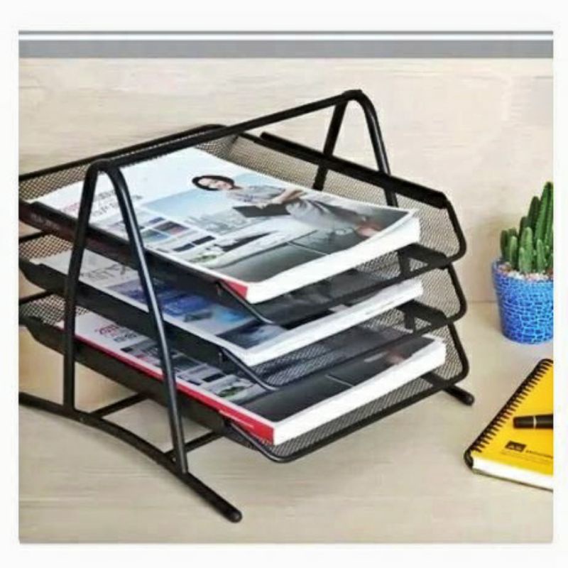 3 Tier Iron Rack / 3 Tier Elevated Paper Document Rack | Shopee Malaysia