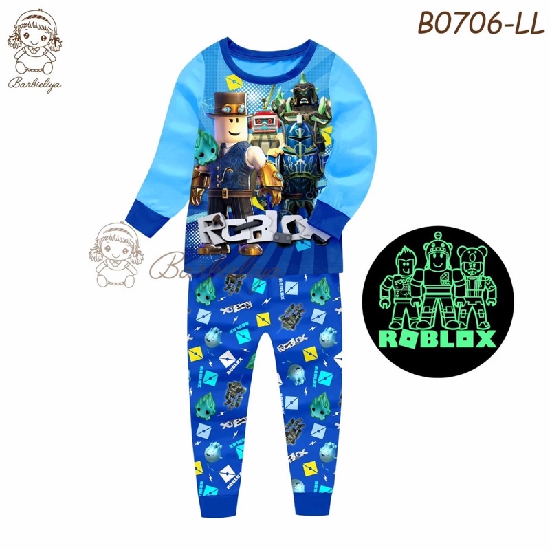 Barbieliya B0706LL Roblox Glow In The Dark Boy Pyjamas (3/4/5/6y ...