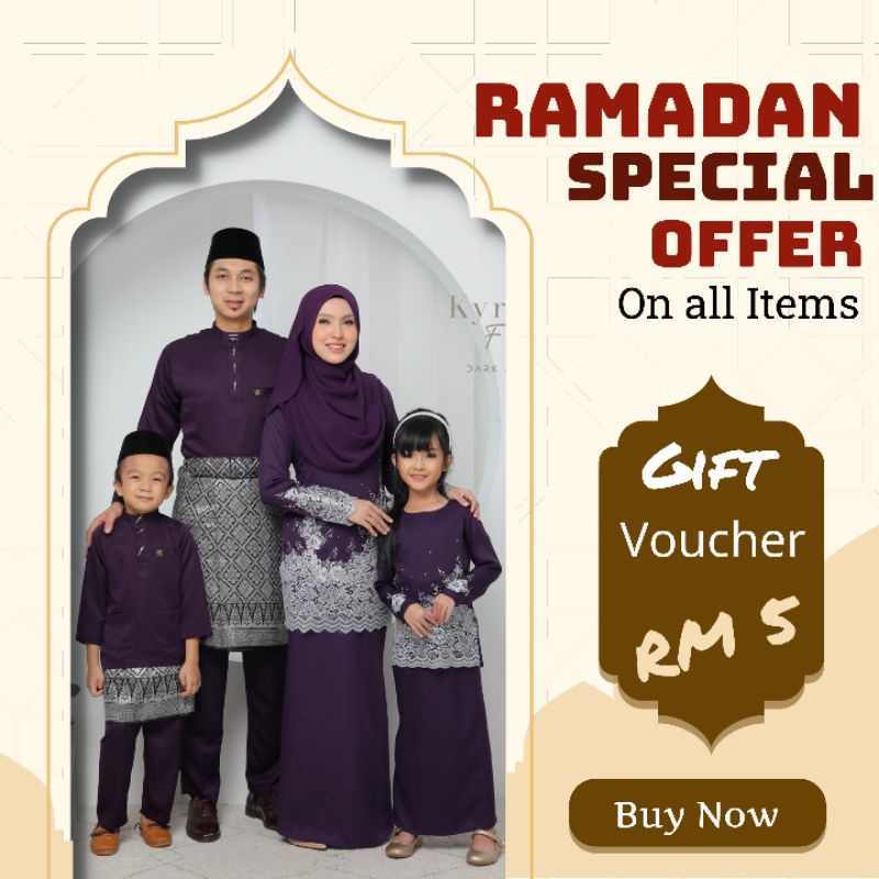 Baju Raya Set Family/Kyrana Dark Purple/Family Sets/Raya Sedondon/Baju ...