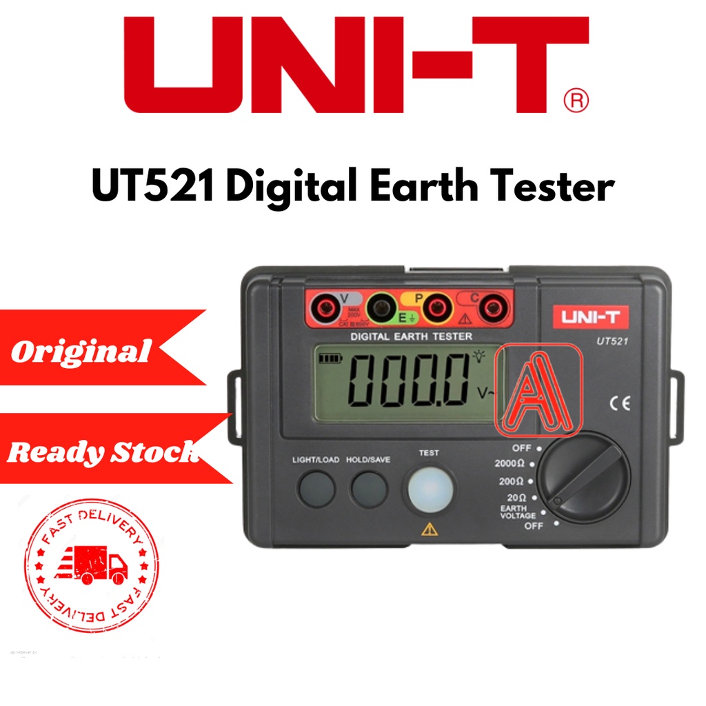 UNI-T UT521 Digital Earth Tester Earth Ground Tester ~ Original 👍 Ready ...