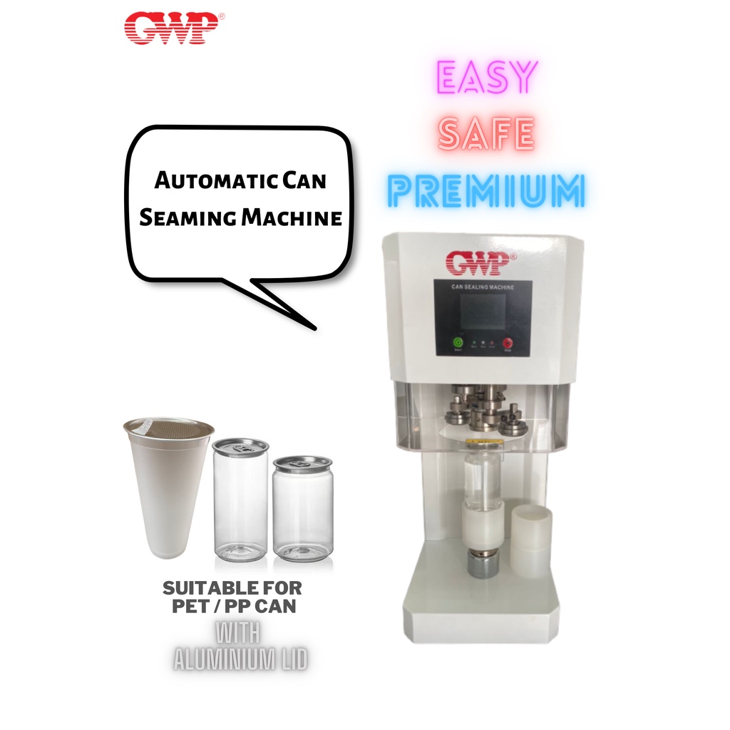 CAN SEAMING MACHINE FOR PET / PP CAN WITH ALUMINIUM LID for Coffee ...