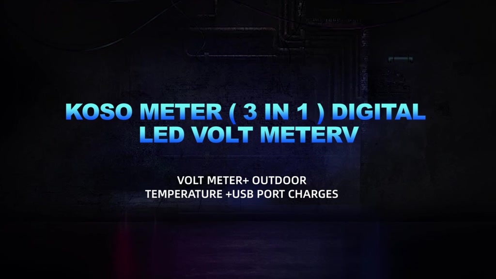 KOSO VOLT METER (3 IN 1) DIGITAL LED OUTDOOR TEMPERATURE + USB PORT ...