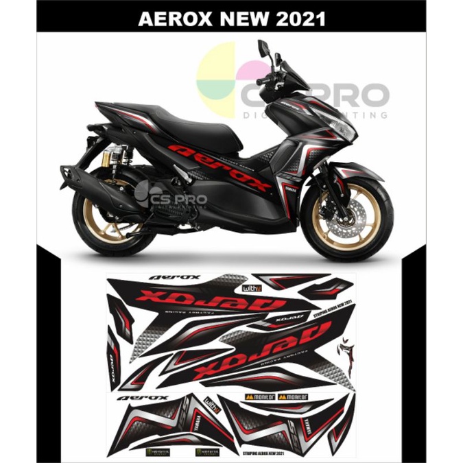 Aerox 155 New 2021 Striping Sticker Semi Full List of Gravis Variations ...