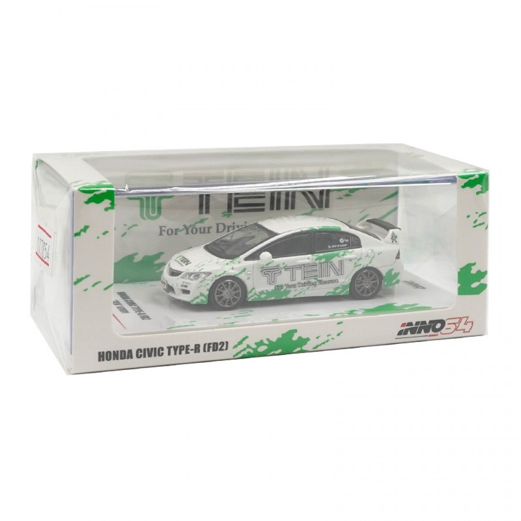 Inno64 IN64-FD2-TEIN 1/64 HONDA CIVIC TYPE-R FD2 "TEIN" LIVERY DIECAST ...