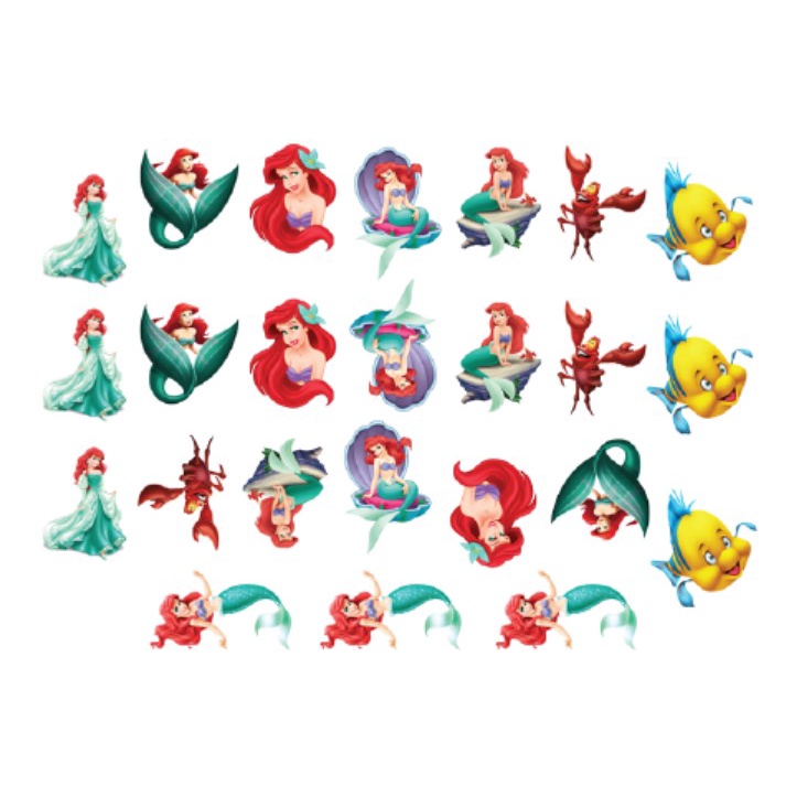 DISNEY ARIEL MERMAID Cake Topper Cupcake Topper Kek Topper | Shopee ...