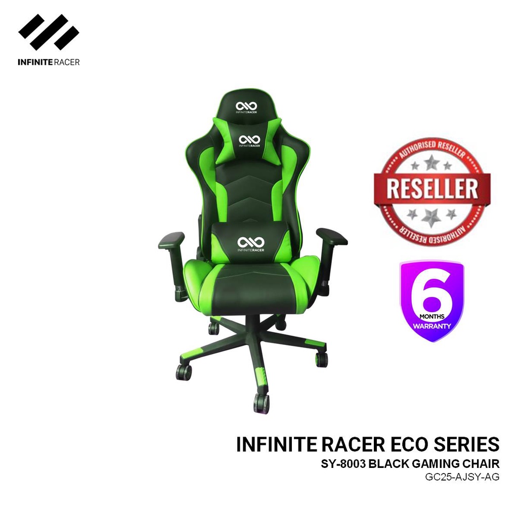 INFINITE RACER ECO SERIES SY-8003 GAMING CHAIR - 2D ARMREST/60MM CASTER ...