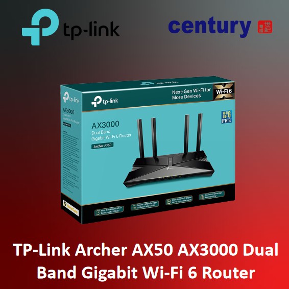 TP-Link Archer AX50 AX3000 Dual Band Gigabit Wi-Fi 6 Router | Shopee ...