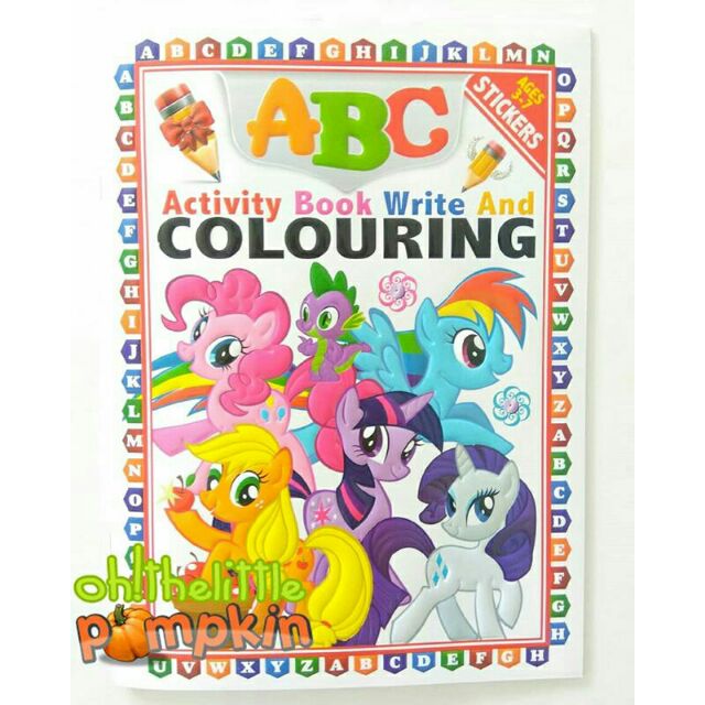 My Little Pony ABC 123 Colouring & Activity Book with Stickers | Shopee ...
