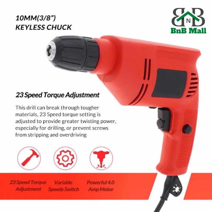 Power Electric Drill Machine 220V 10A Multi-function Hand Drill Corded ...