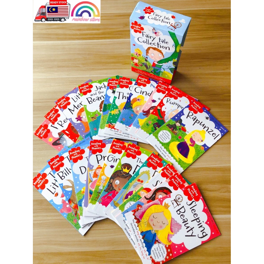 READING WITH PHONICS - FAIRY TALES CHILDREN STORY BOOK COLLECTION (20 BOOKS) | Shopee Malaysia