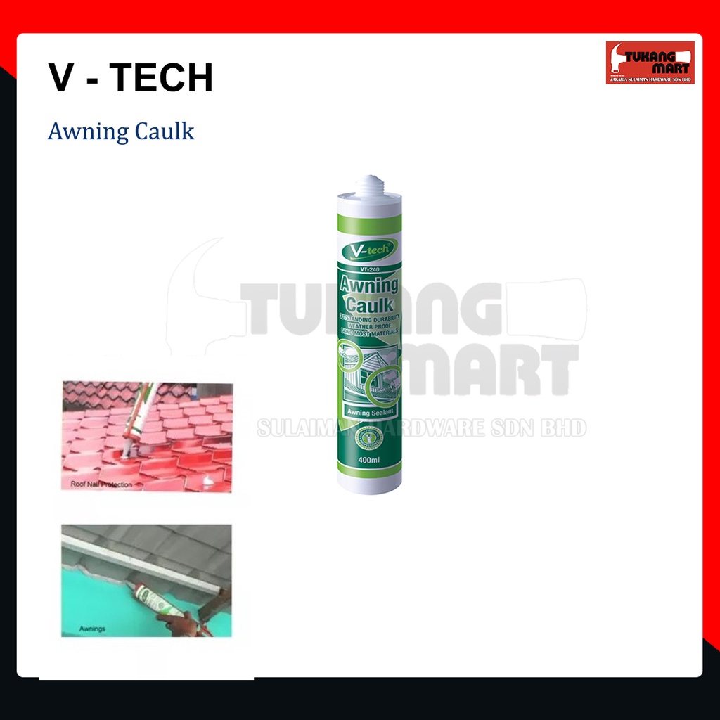 VT-240G V-TECH GREY AWNING SILICONE | Shopee Malaysia