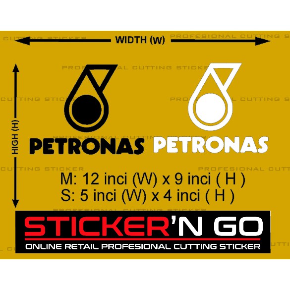 STICKER CUTTING CUSTOM PETRONAS LOGO DESIGN | Shopee Malaysia