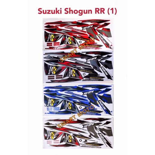 Suzuki Shogun RR (1) Body Stripe Body Sticker Black/Red/Blue/White ...