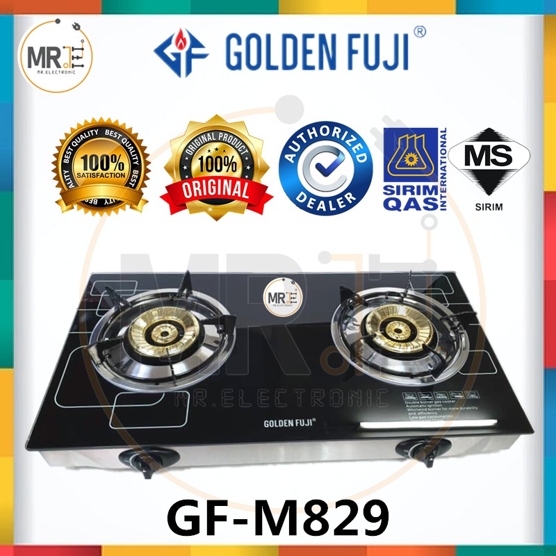 GOLDEN FUJI 2 Burner Glass Top Gas Stove GF-M829 | Dapur Gas Kaca ...