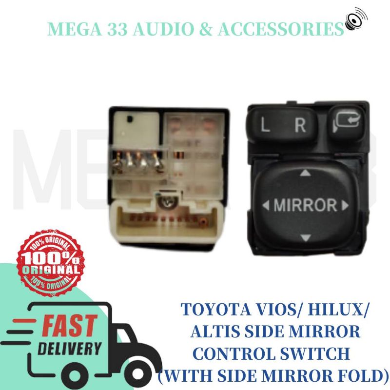 TOYOTA VIOS/ HILUX/ ALTIS SIDE MIRROR CONTROL SWITCH (WITH SIDE MIRROR ...
