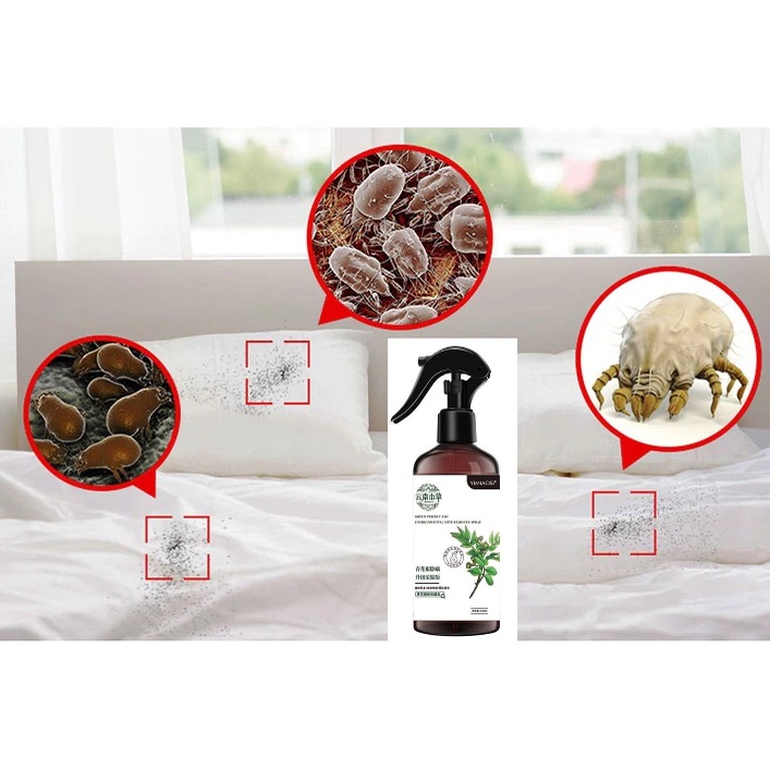 Natural Dust Mite Killer spray Anti Mite Spray Bed Bug Remover Pest ...