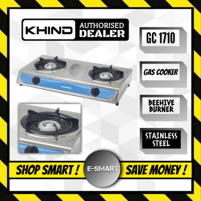 KHIND Double Gas Cooker Beehive Burner GC1710 / Dapur Gas | Shopee Malaysia
