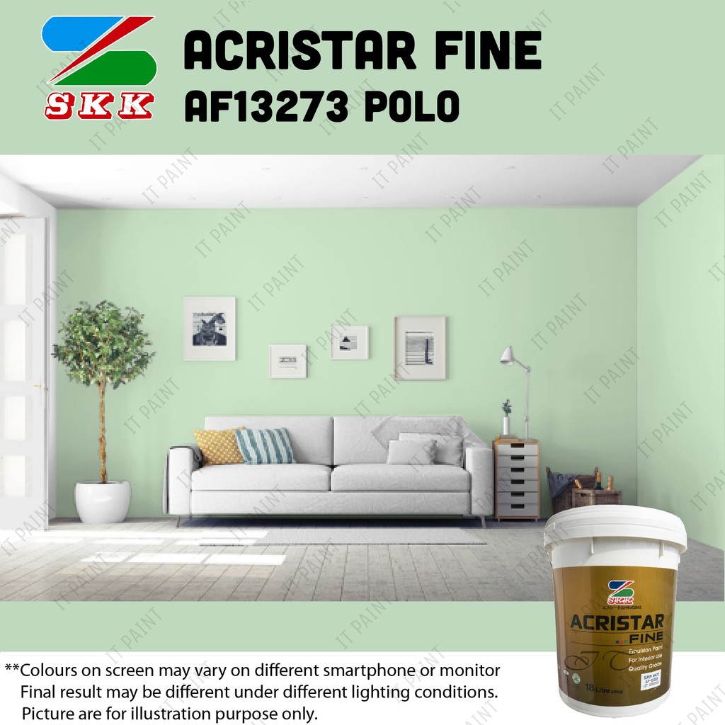 [18 Liter] SKK Acristar Fine Emulsion Paint for Interior Wall and ...