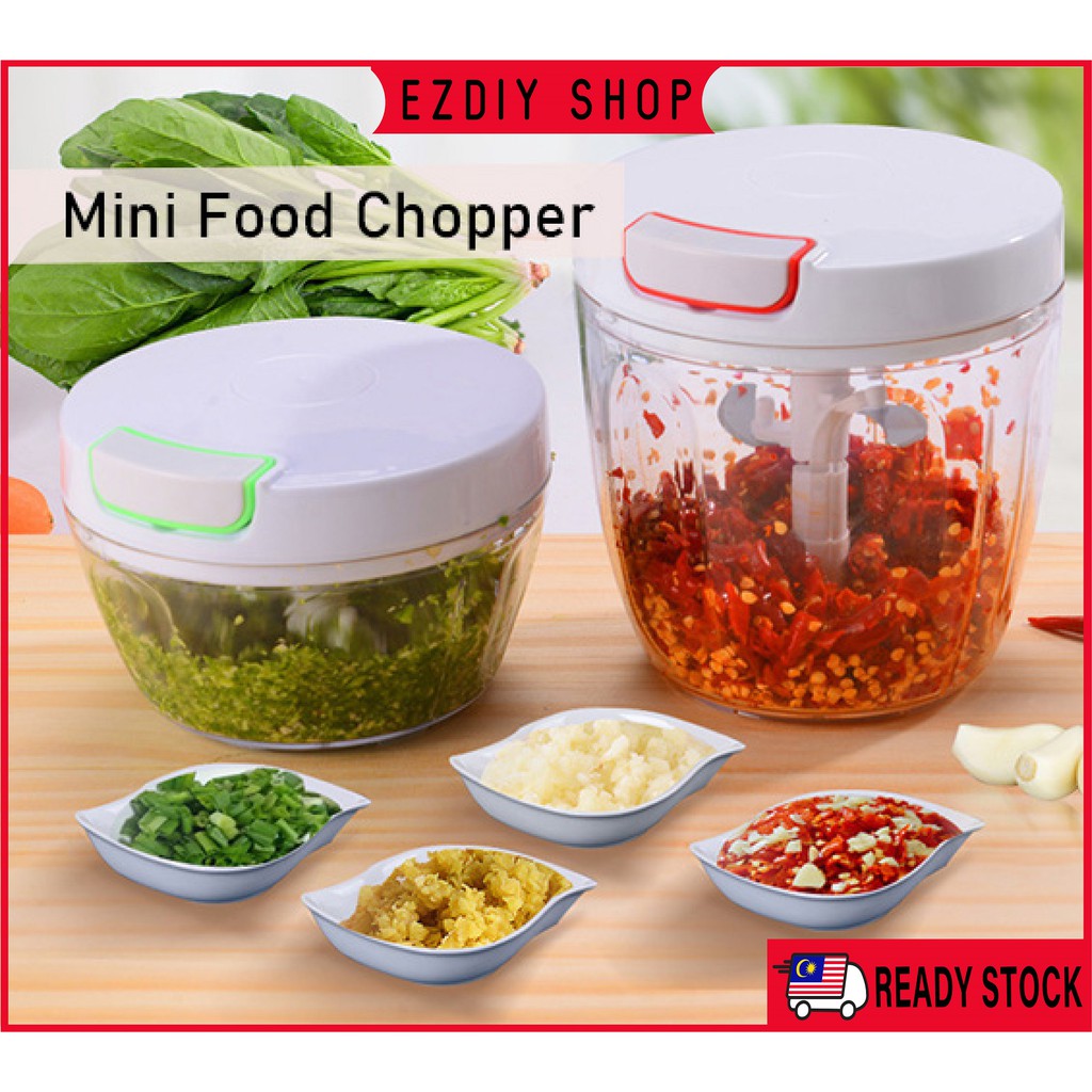 Manual Mini Food Garlic Chopper Hand Pull Blender Processor Vegetable ...