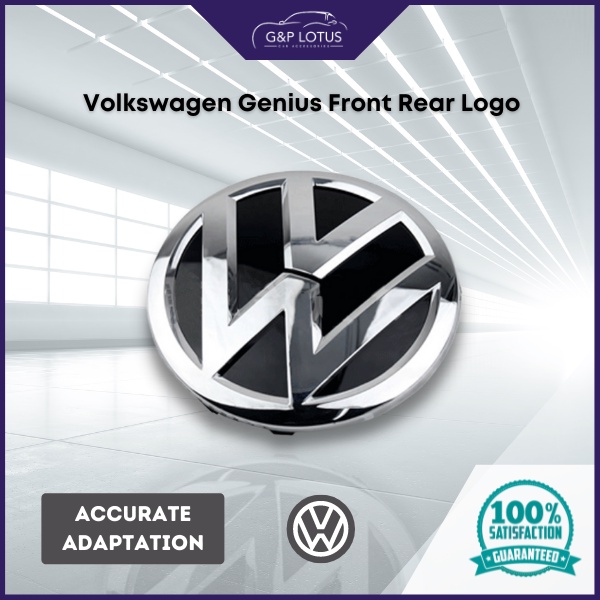 Genius Front Rear Trunk Emblem Badge Chrome Car Logo Fit For VW ...
