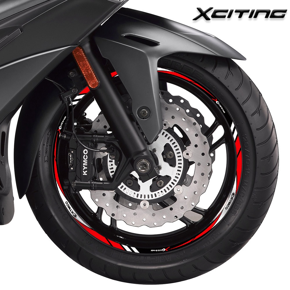 For KYMCO XCITING CT 250 400 Motorcycle Rim Sticker Scooter wheel Decal ...