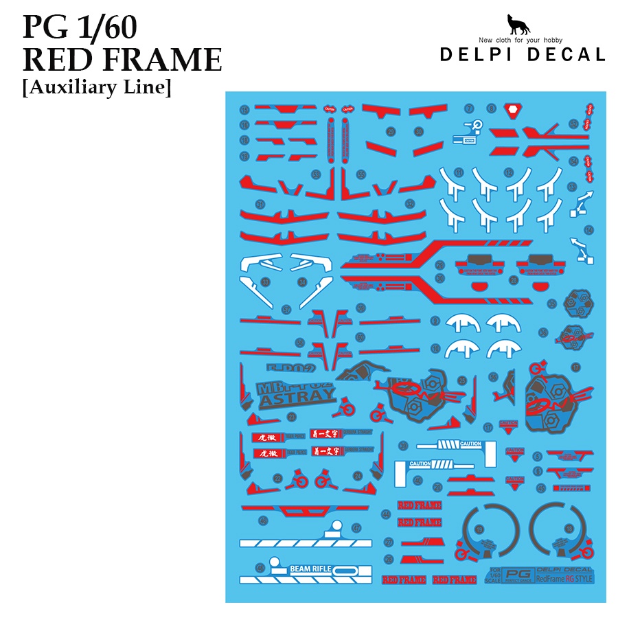 [DELPI DECAL] 159 PG 1/60 ASTRAY RED FRAME WATER ALIDE DECAL ...