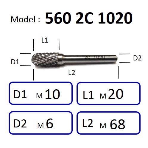 NIETZ 5601C / 5602C TAIWAN NIETZ DOUBLE CUT TUNGSTEN BURRS | TUNGSTEN ...